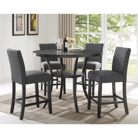 Dining Set with Nailhead Stools | Ideal for Cozy Dinners | Metal Frame ...