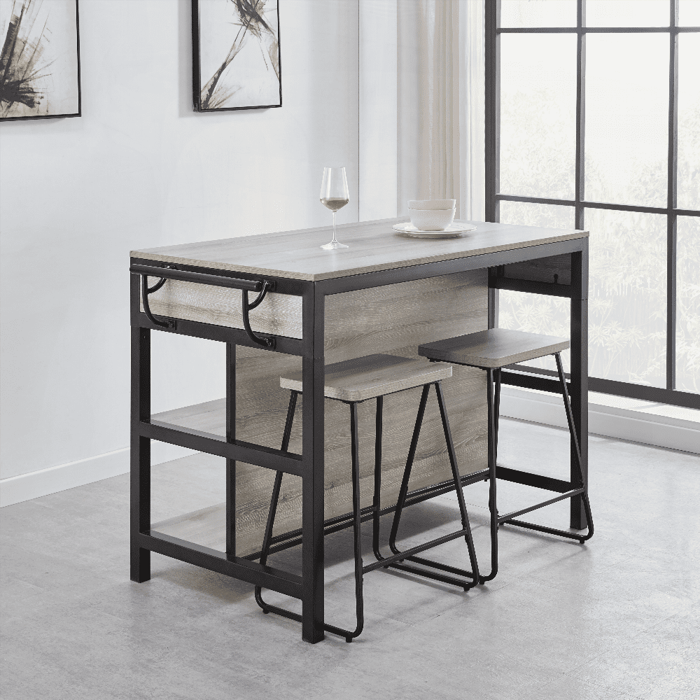Dining Sets - Iron & MDF - Small Space & Easy Assembly - Living Room ...