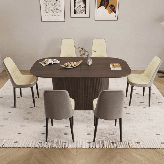 Dining Sets - MDF & PU, Small Space, Easy Assembly, Living Room, Black ...