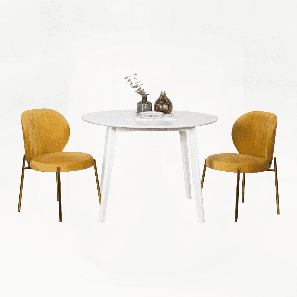 [Dining Sets - MDF/Rubberwood - Easy Assembly - Small Space - White - 3 ...