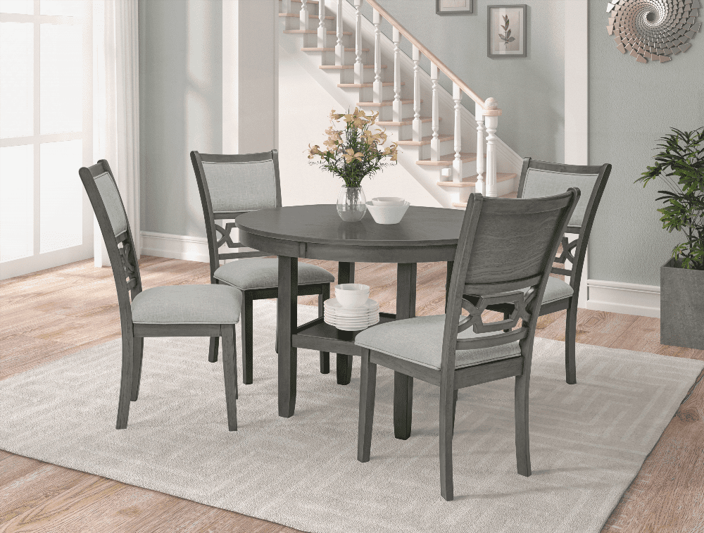Dining Sets for 4 - Linen Mid-Century with Easy Assembly and Small ...
