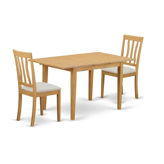 Dining Small Dining Table & 2 Kitchen Chair, Oak - Walmart.com