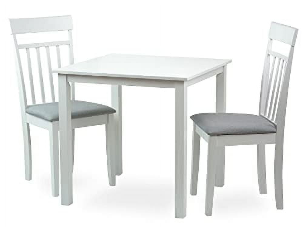 Dining Square Kitchen Table Contemporary Design Solid Wooden in White ...