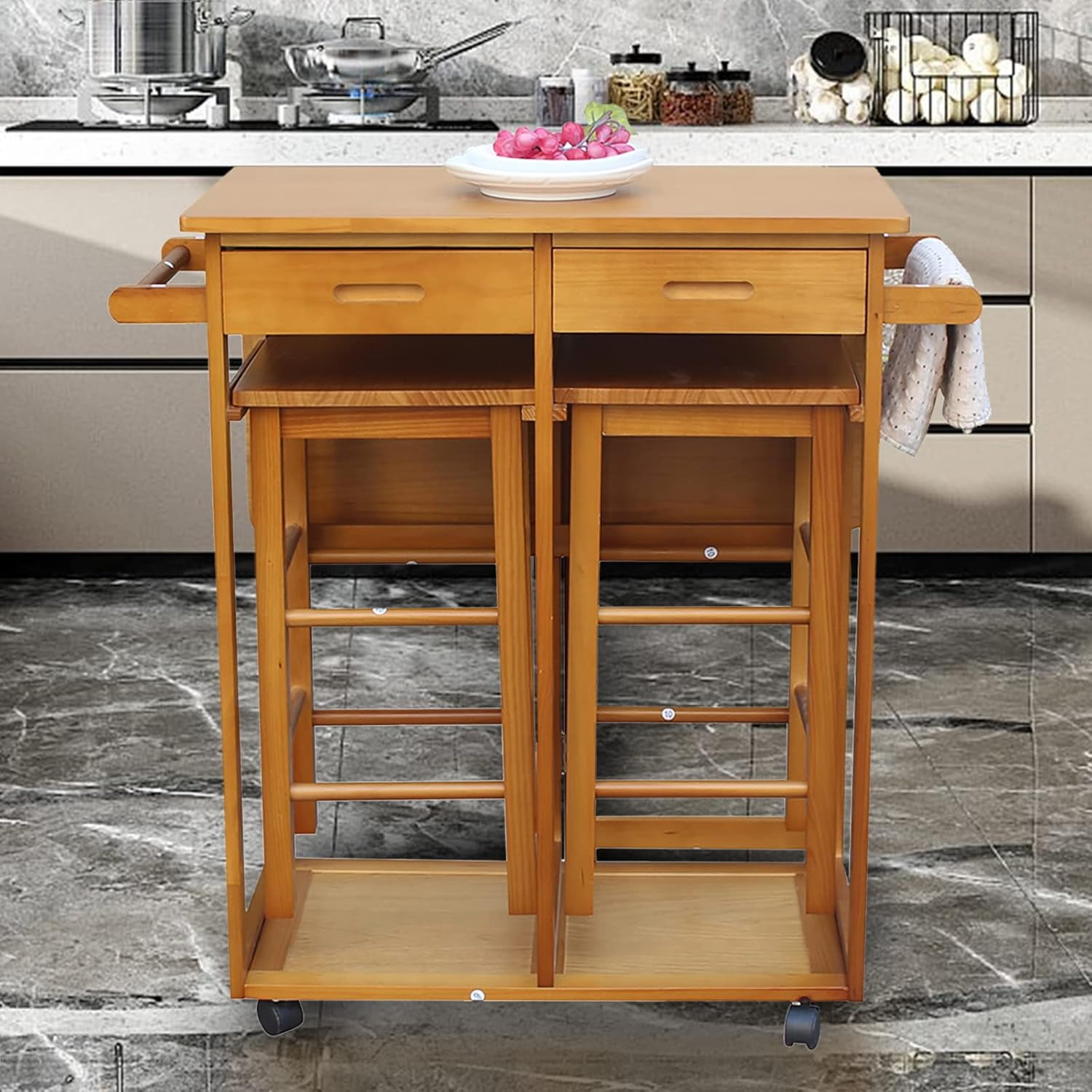 Dining Table for 2, Drop Leaf Tables for Small Spaces, Foldable Kitchen ...