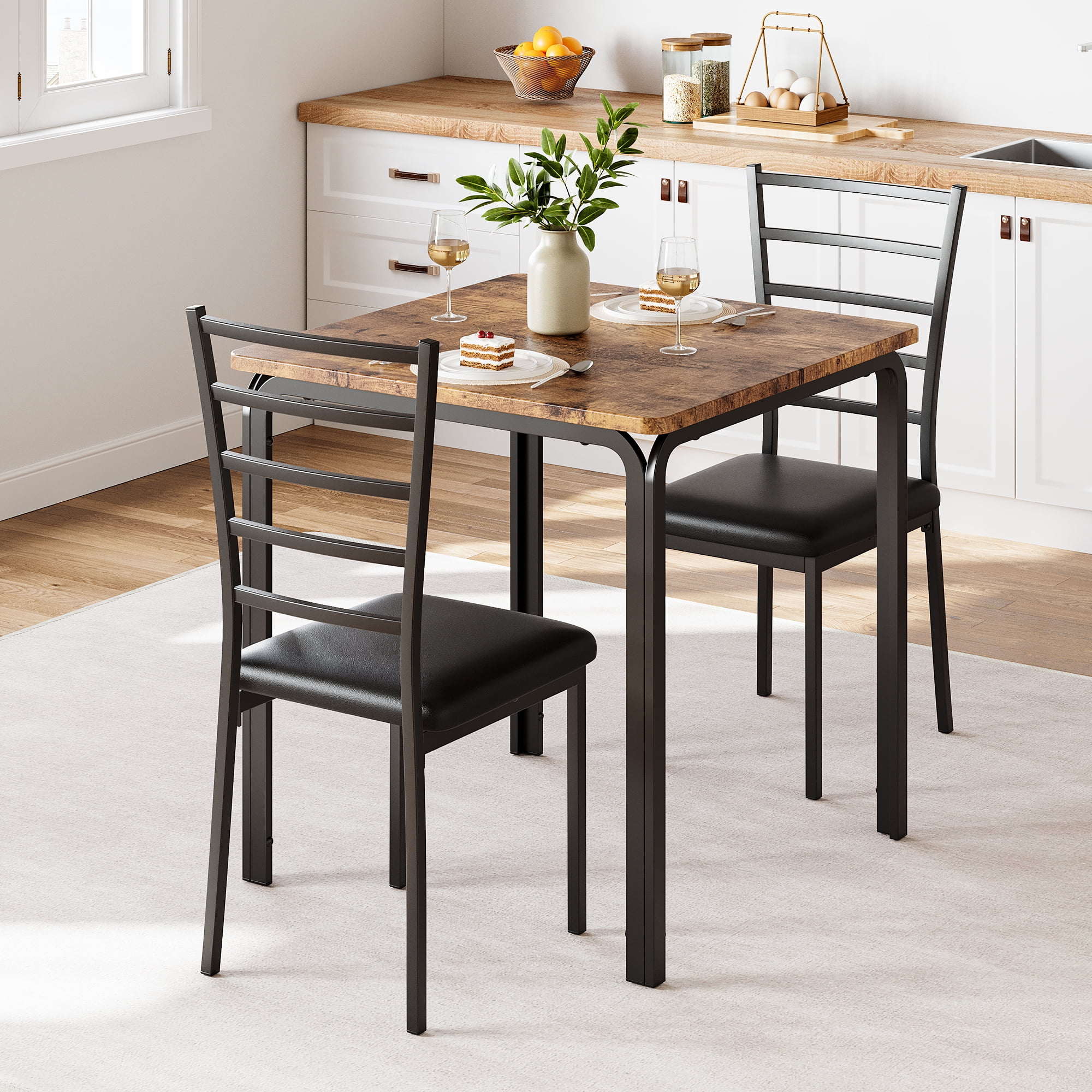 Dining Table for 2-Small Square Kitchen Dining Dinner Room Tables Set ...