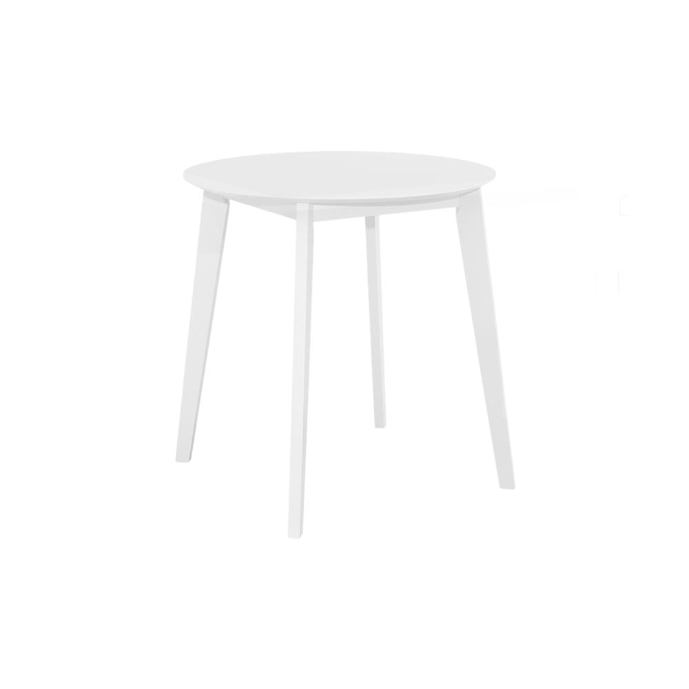 Dining Table - 30" Round - Small - Kitchen - Dining Room - White Veneer ...