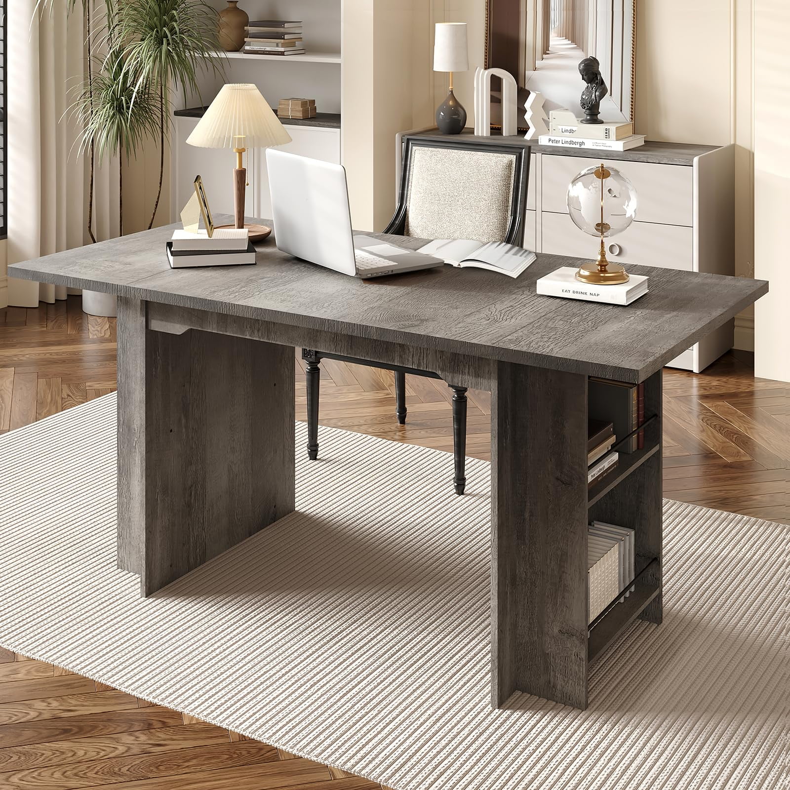 Dining Table for 4-6,Farmhouse Kitchen Table Rectangular Dining Room ...
