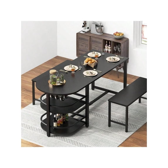 Dining Table For 4-6 Person 71 Inch Long Kitchen Dining Table For ...