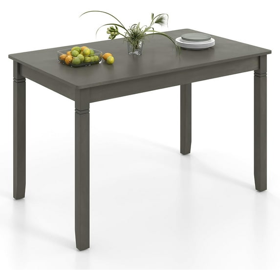 Dining Table for 4 People, 48” x 29” Kitchen Table with Wood Legs ...