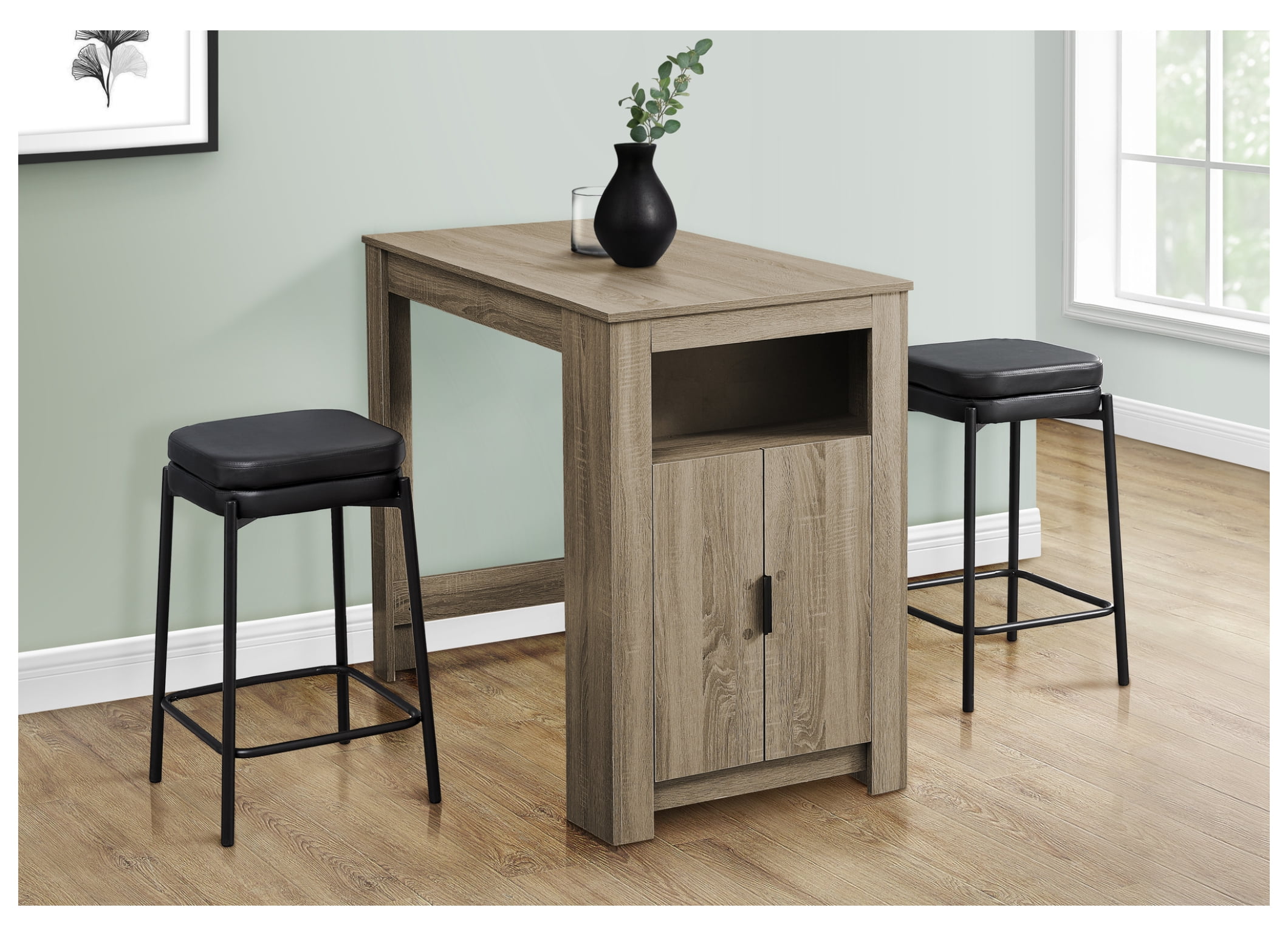 Dining Table, 48" Rectangular Counter Height - Kitchen Table with ...