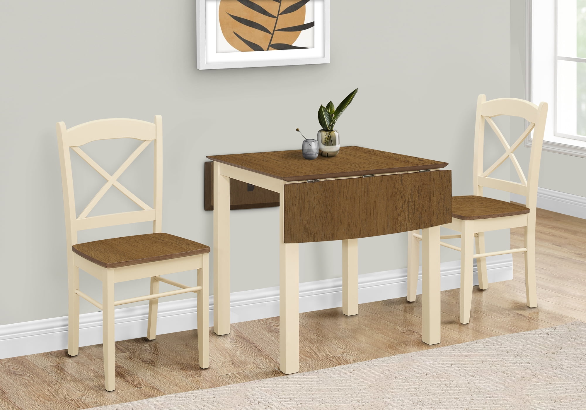 Dining Table - 48" Rectangular - Small - Kitchen - Drop Leaf - Oak And ...