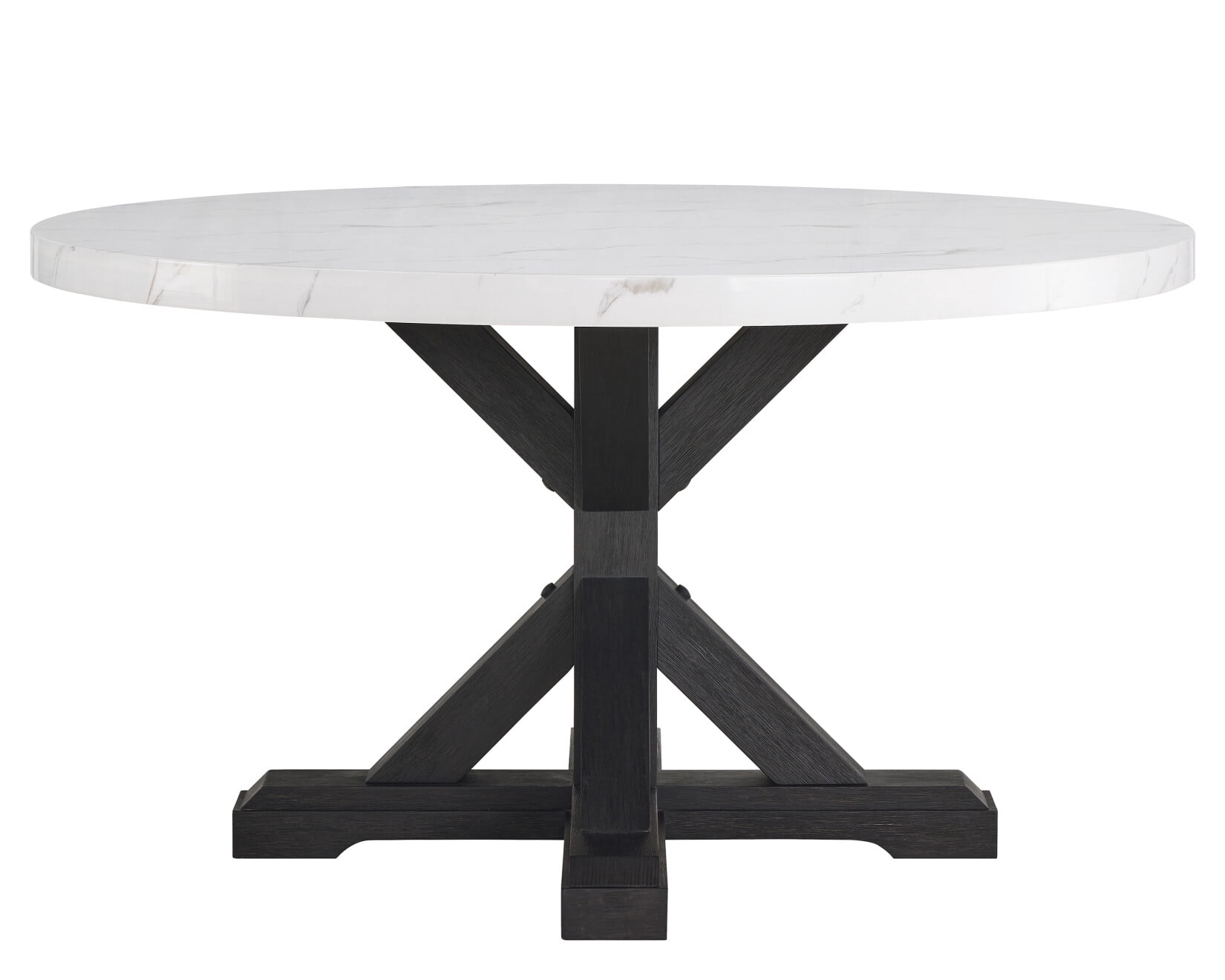 Dining Table, 54 Inch Rectangular White Kitchen Table with Artificial ...
