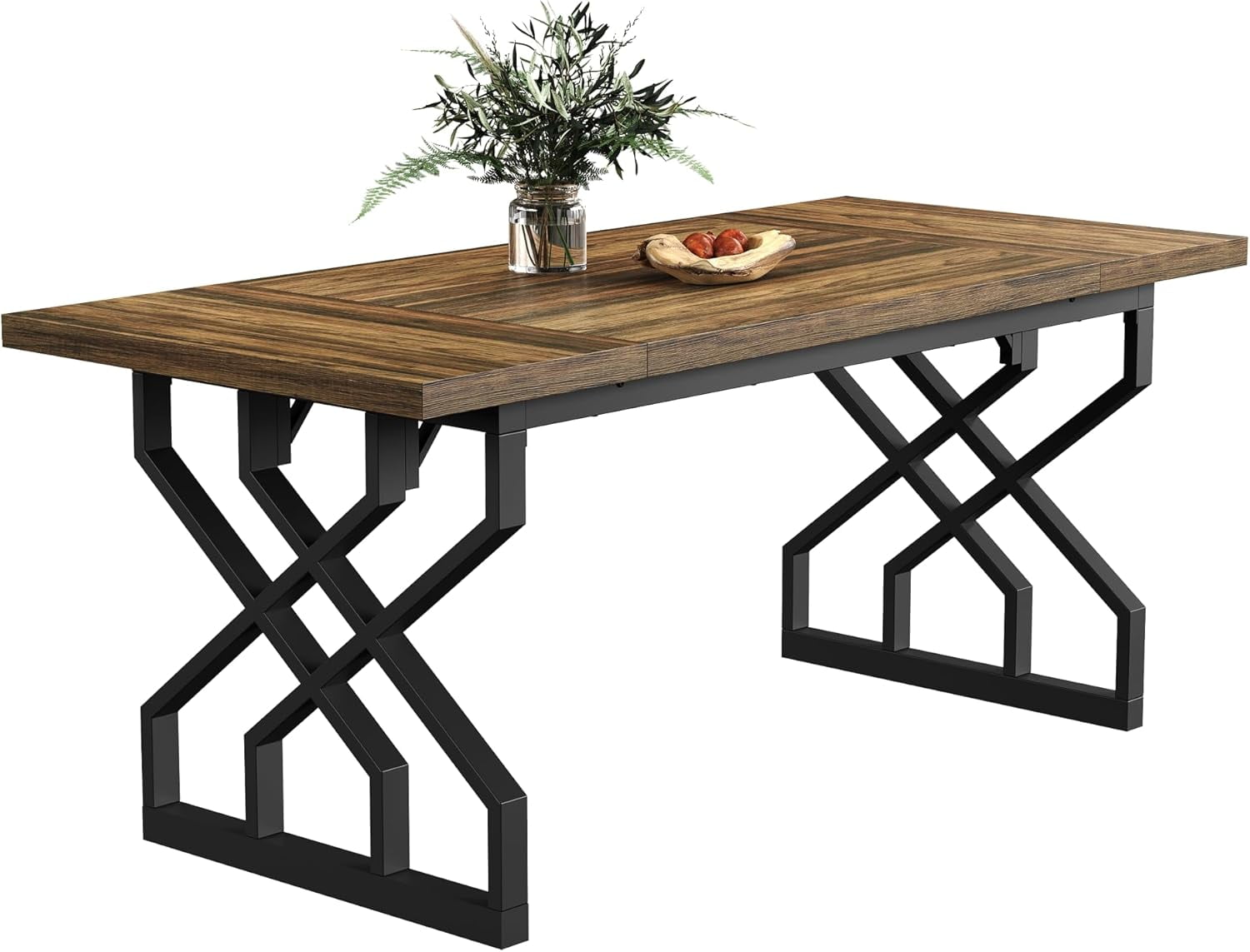 Dining Table for 8 People, 70.87-inch Rectangular Wood Dinner Table ...