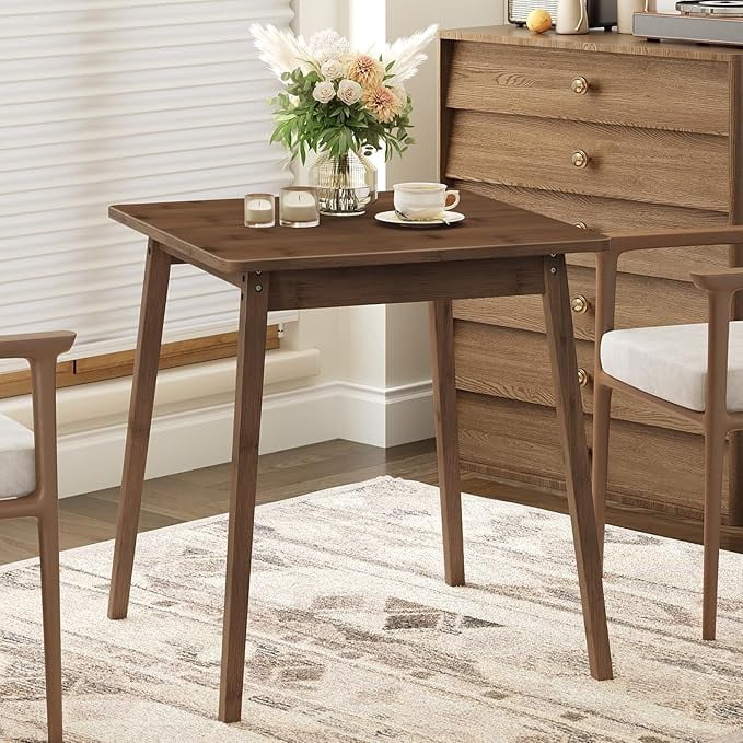 Dining Table, Bamboo Dining Room Table forRectangle Kitchen Table, Easy ...