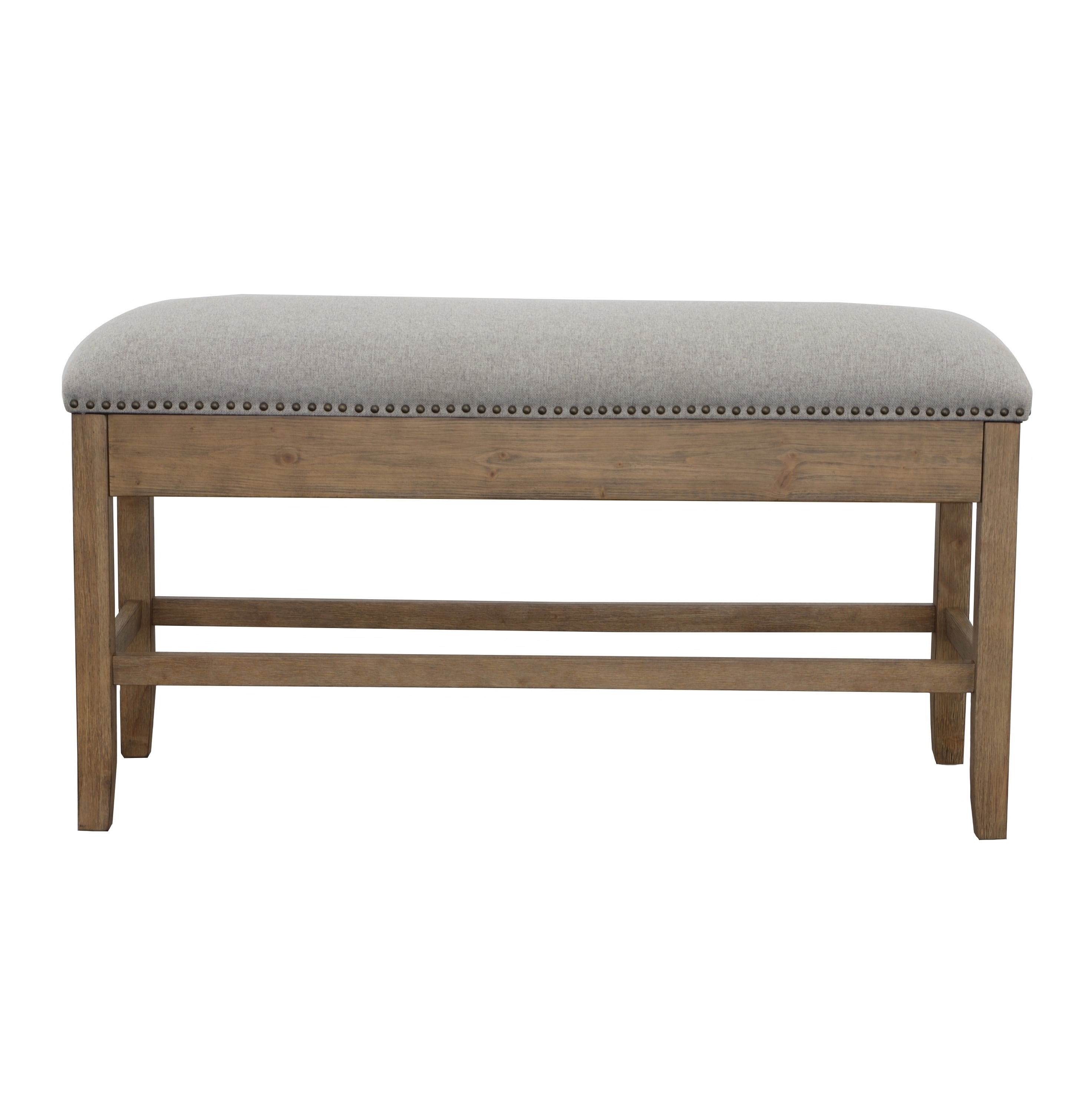 Dining Table Benches Grayson - Counter Storage Bench With Nailhead ...