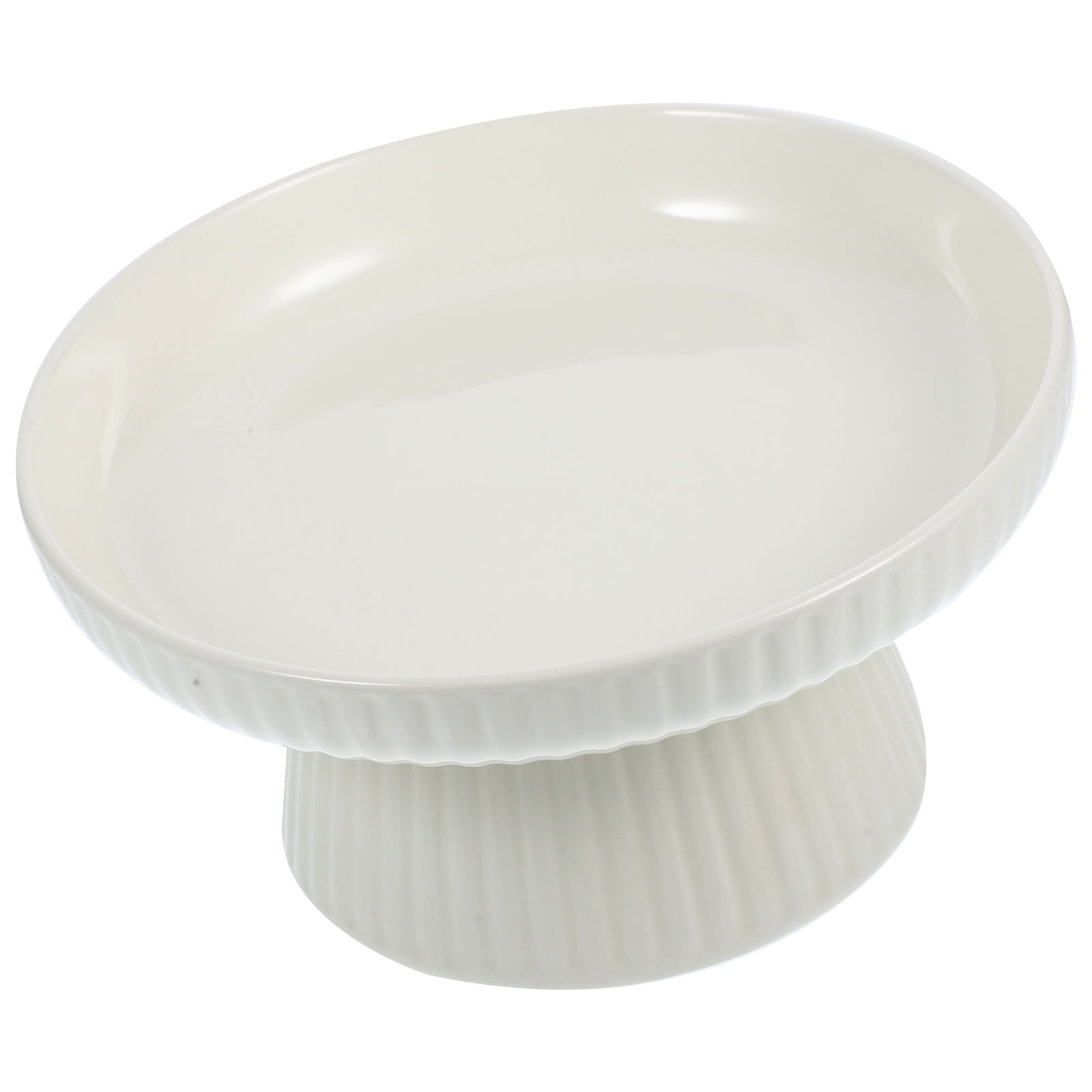 Dining Table Cake Stand Porcelain Tall Footed Dessert Plate Cupcake ...