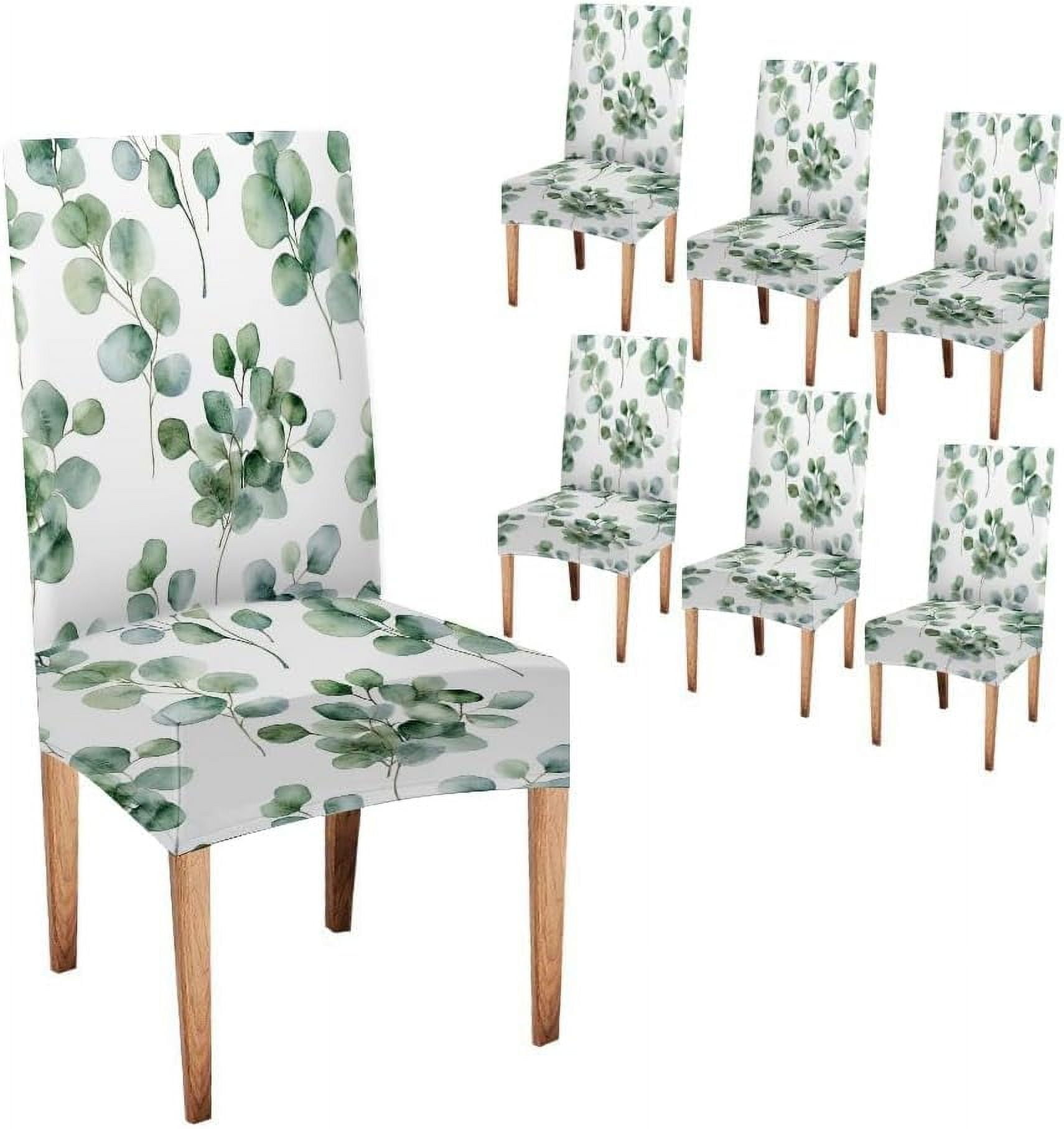 Dining Table Chair Covers Set of 6 Removable Washable Parson Chair ...