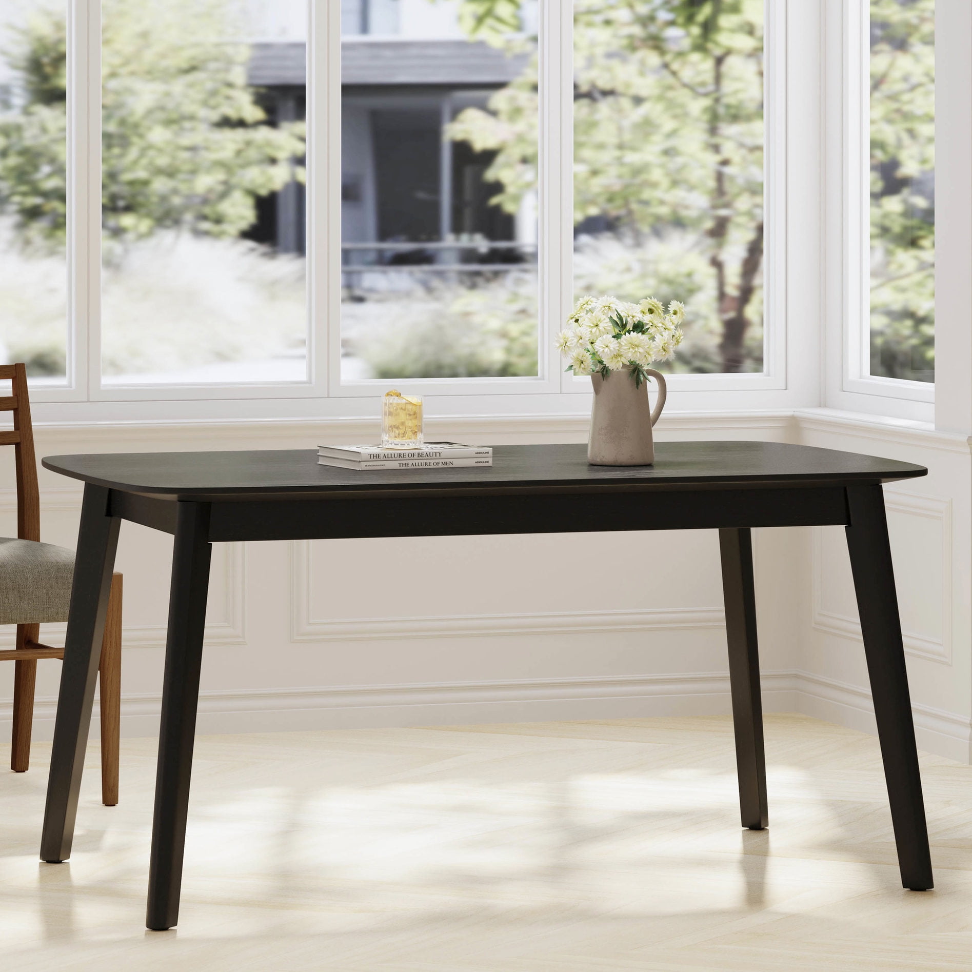 Dining Table | Clean Lines for Mid - century Aesthetic | Solid Wood and ...