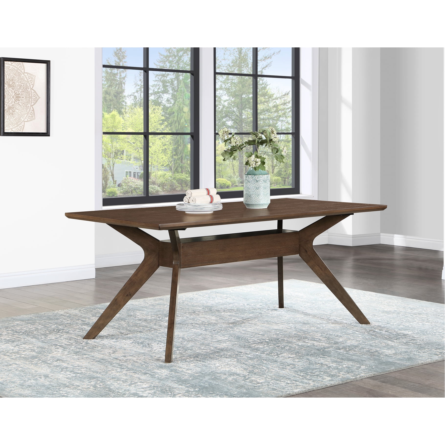 Dining Table In Dark Brown - Manufactured By Integrating Asian ...