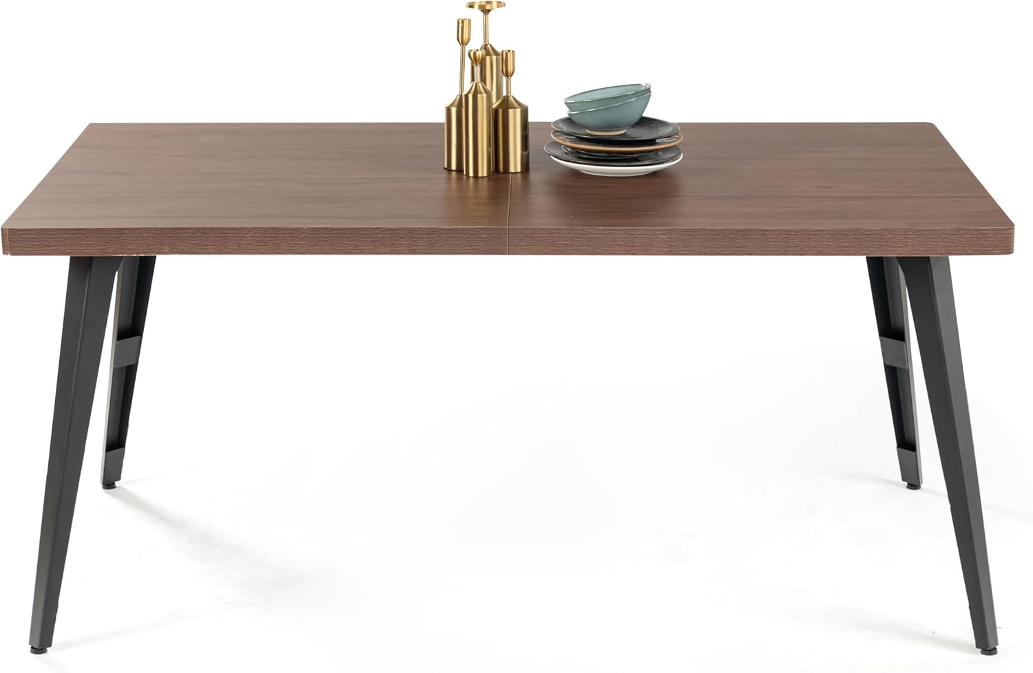 Dining Table, Farmhouse Functional Table Rectangular for 4-6 Person ...