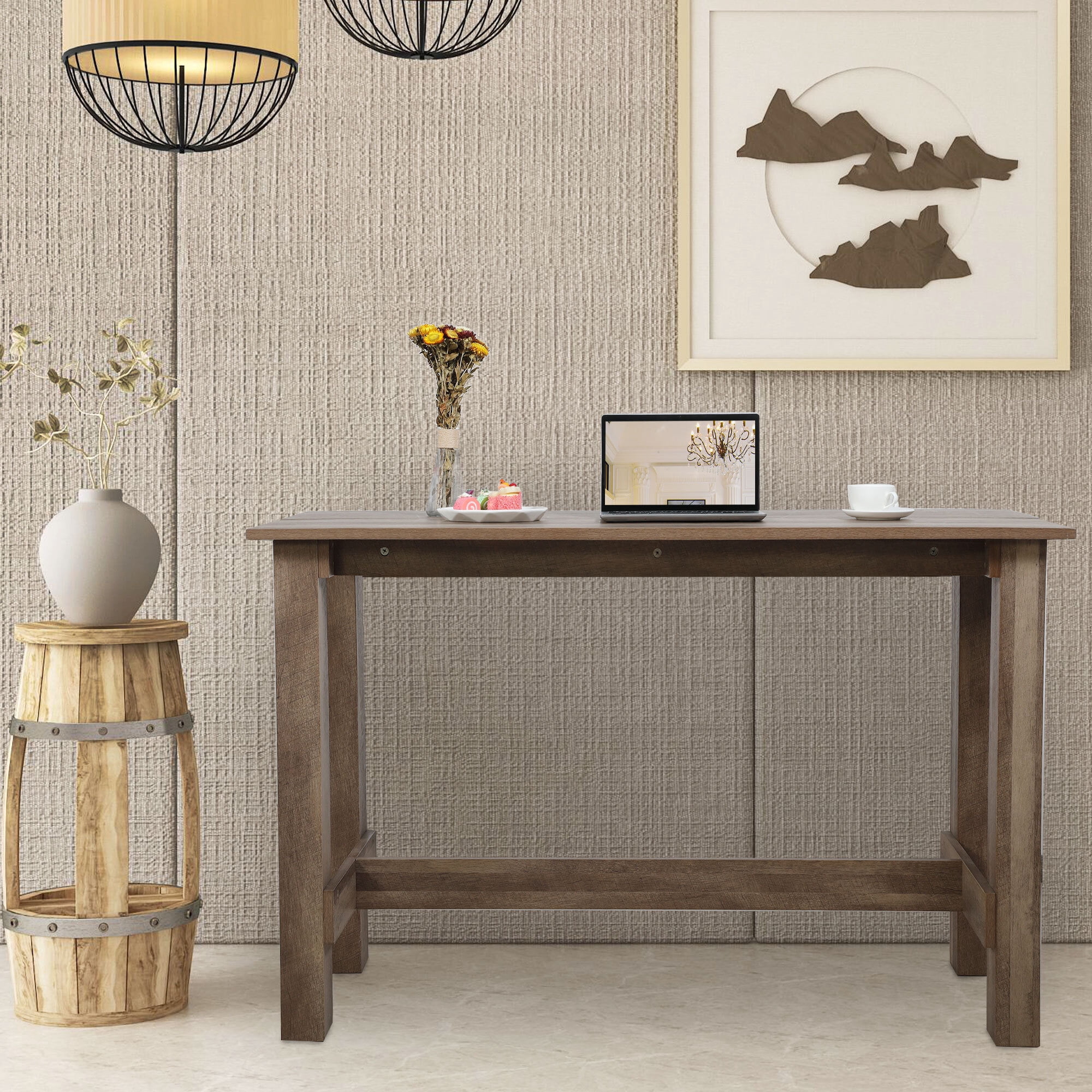 Dining Table Kitchen Desk, Multifunctional Wood Table for Living Room ...