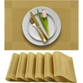 Dining Table Placemats, Washable Heat-Resistant PVC Vinyl Table Mats ...