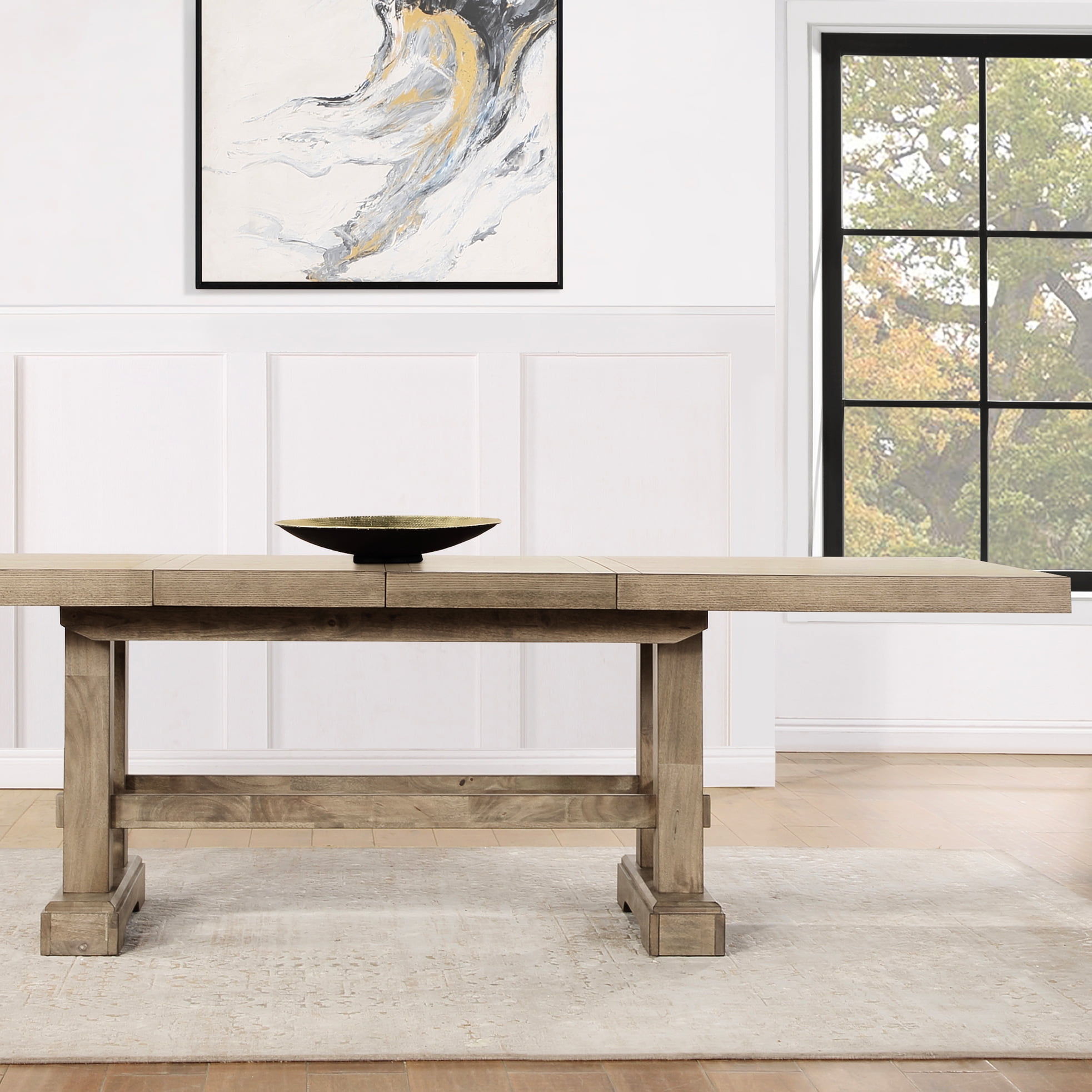 Dining Table - Sand Color, Constructed From Mango Solids And Veneers ...