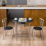 Small Kitchen Table Set 3 PCS, Dining Room Breakfast Table Set for 2 ...
