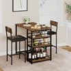 Walmart High Top Small Kitchen Dining Table Set for 3, Modern Tall Pub ...