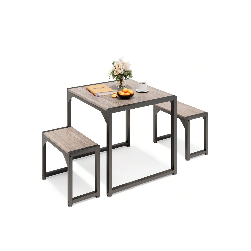 Dining Table Set For 2, Kitchen Table Set For 2 With Steel Frame ...