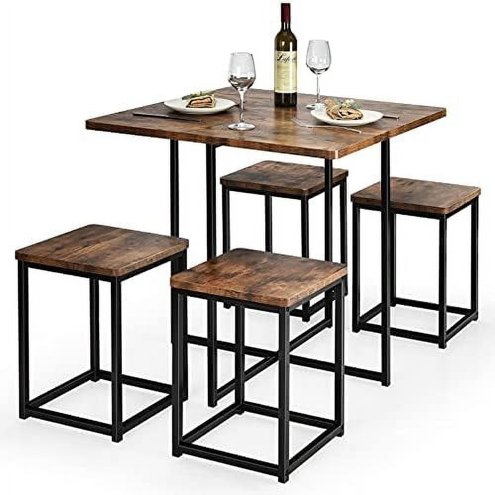 Dining Table Set for 4, Kitchen & Dining Room Table Sets with 4 Square ...