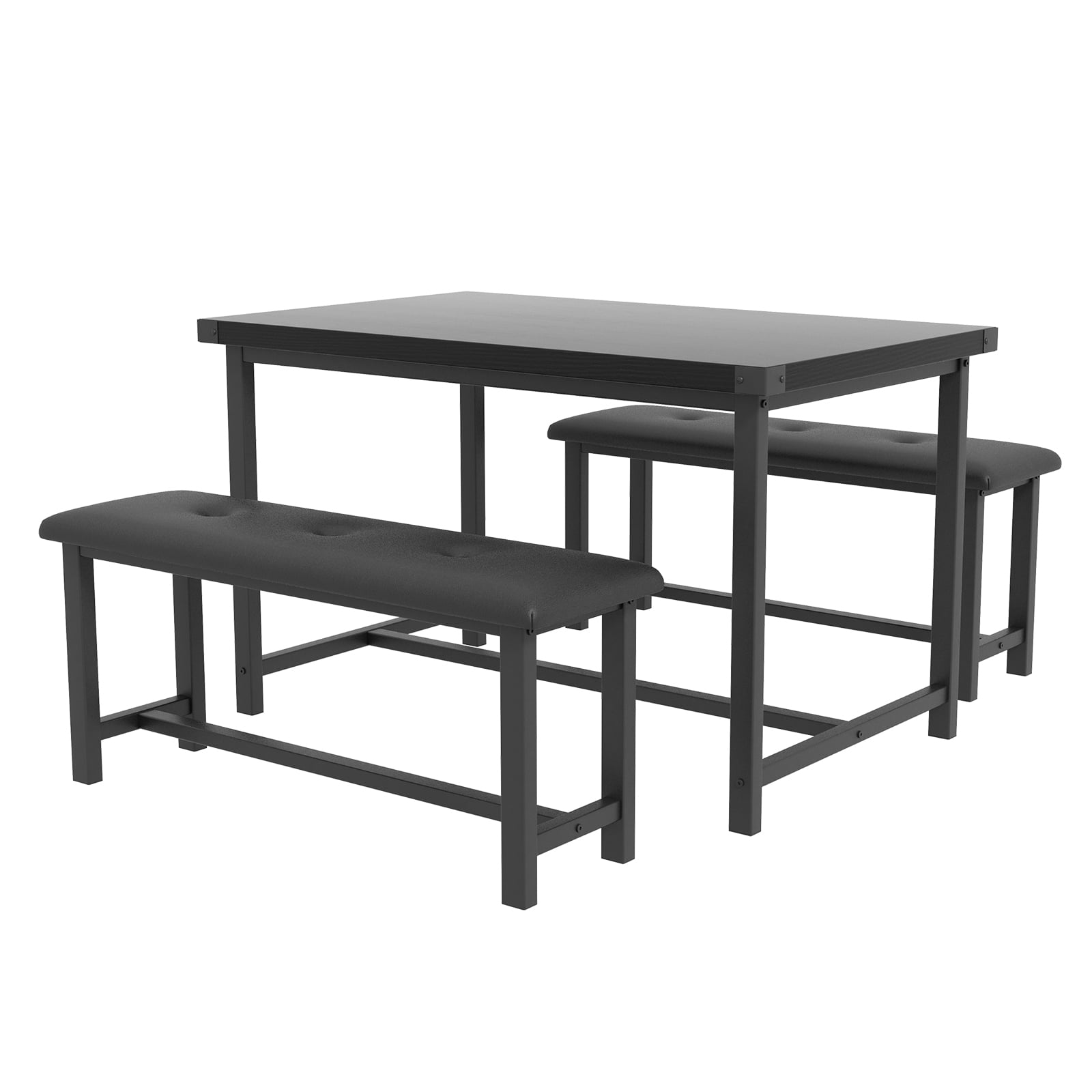 Dining Table Set for 4, Small Kitchen Table Set with 2 Upholstered ...