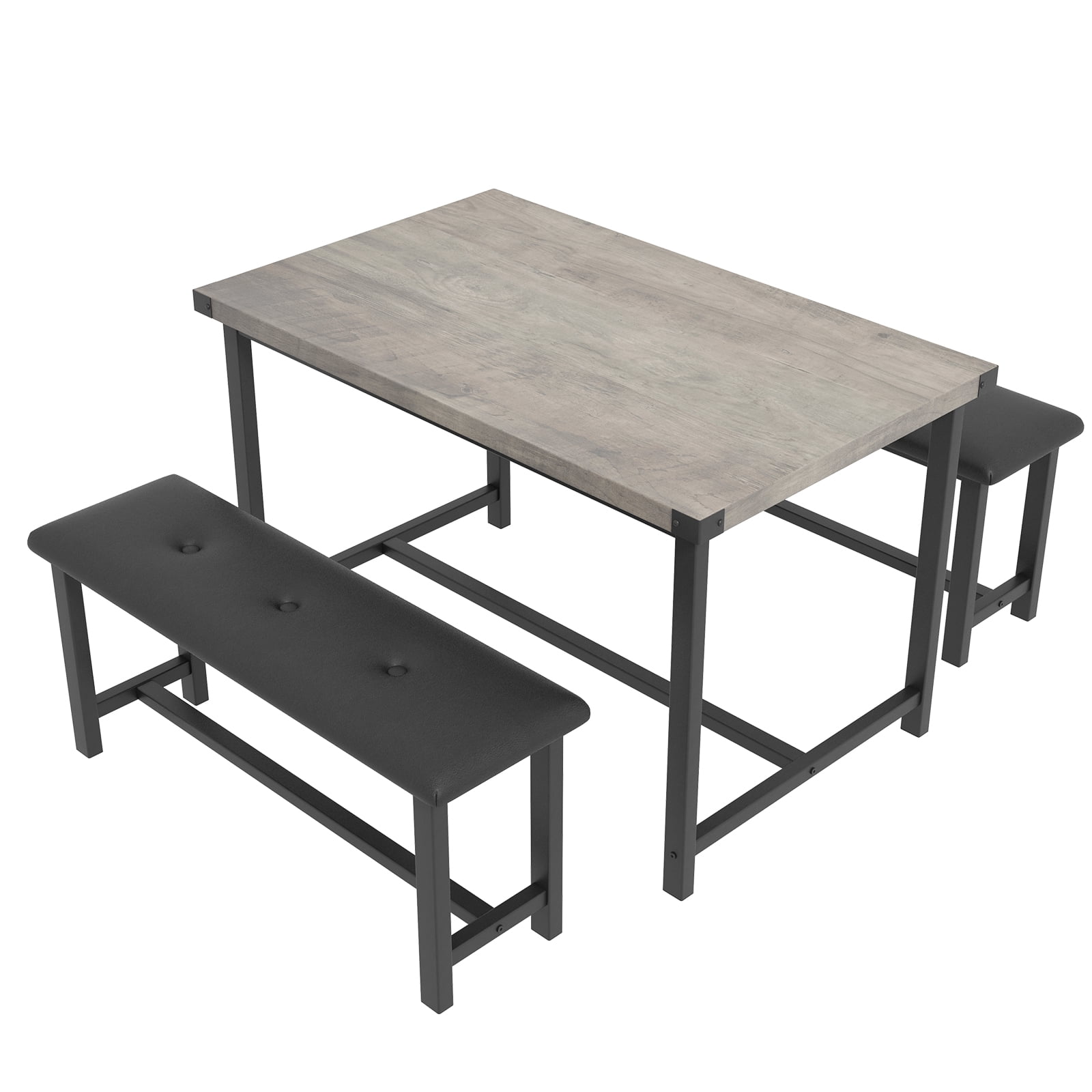 Dining Table Set for 4, Small Kitchen Table Set with 2 Upholstered ...