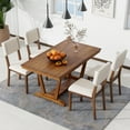 Dining Table Set, 6-Piece Farmhouse Dining Room Set, Rectangular ...