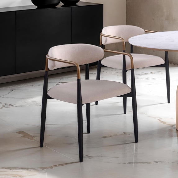 Dining Table Set 6pc Black White And Natural Finish Upholstered Seat ...