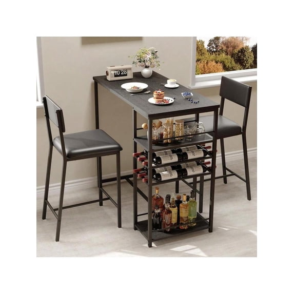 Dining Table Set For 2, High Top Bar Table And Chairs Set, Kitchen ...