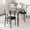 Dining Table Set for 2, Kitchen Table with Upholstered Chairs for 2 ...