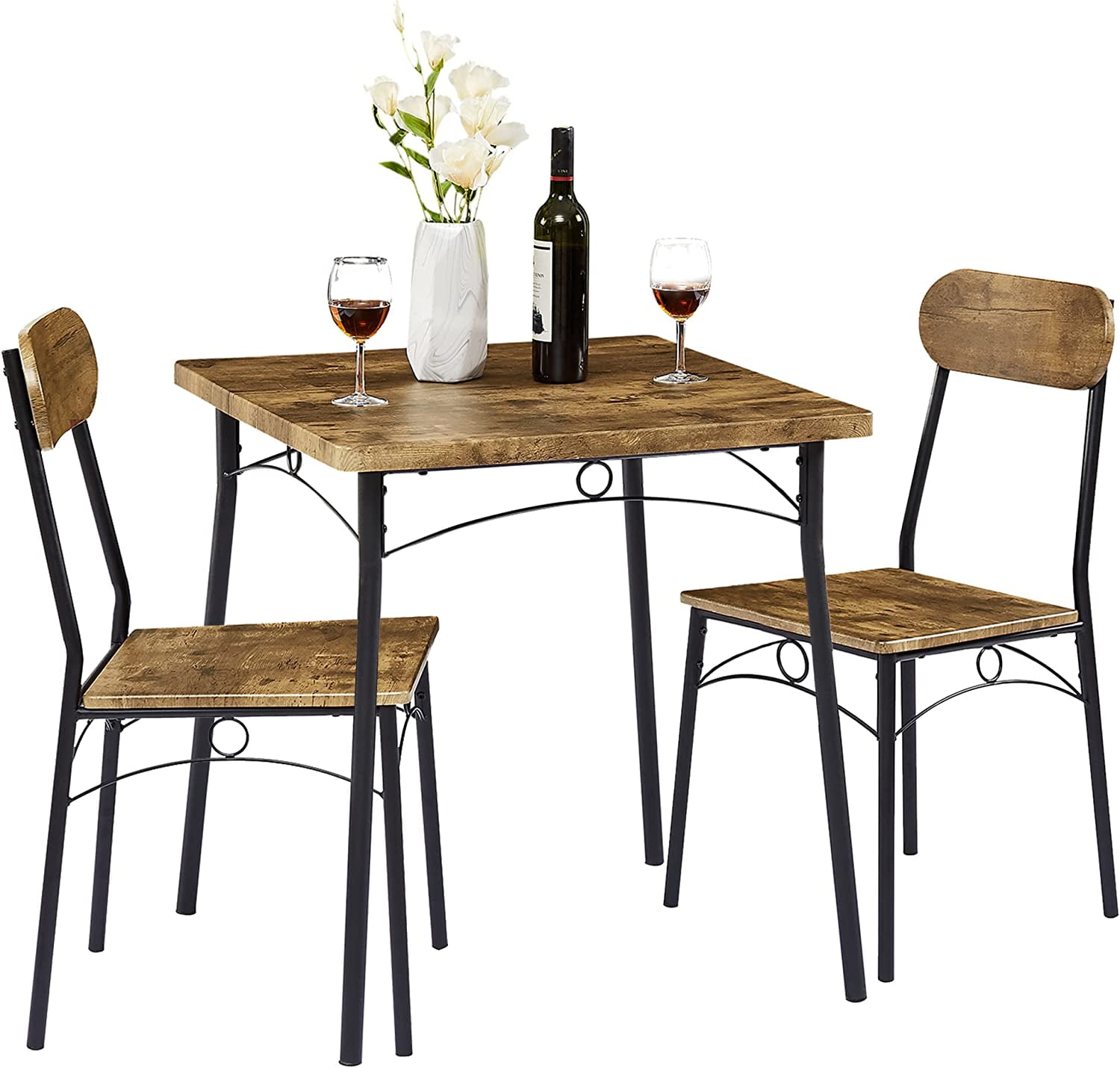 Dining Table Set for 4 5 Piece Dinette with Chairs for Kitchen ...
