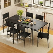 Costway 5 Piece Dining Table Set Industrial Rectangular Kitchen Table ...