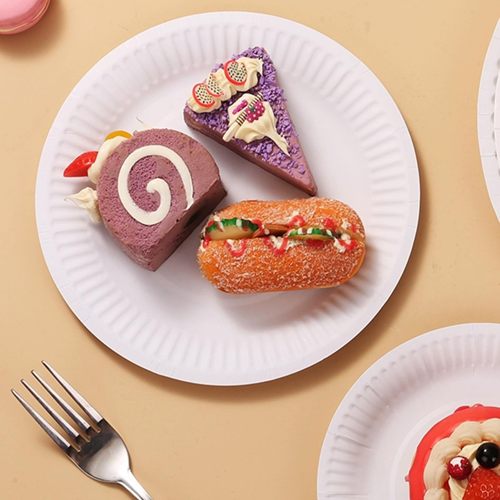 Dining Table Set for 4 round 100pc Disposable Dining Plate, 9-Inch ...