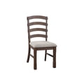 Dining Table Set with Chairs for 4, Rustic Brown & Oak Finish ...