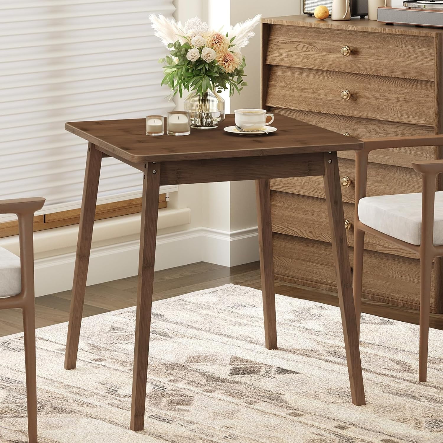 Dining Table, Square Dining Table for 2, 27.6" Kitchen Table for Small ...