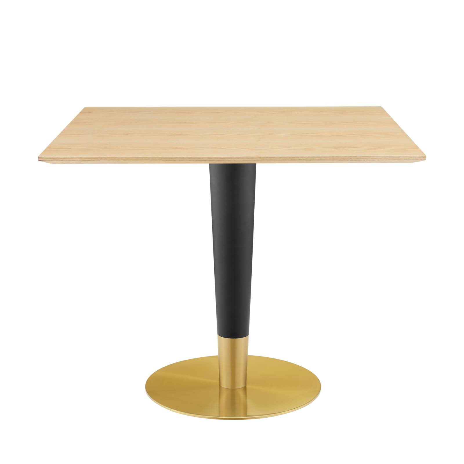 Dining Table, Square, Wood, Metal Steel, Gold Brown Natural, Modern ...