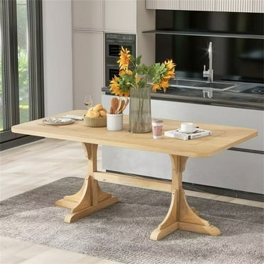 Noble House Andrea Wood Expandable Rectangular Dining Table, Natural ...