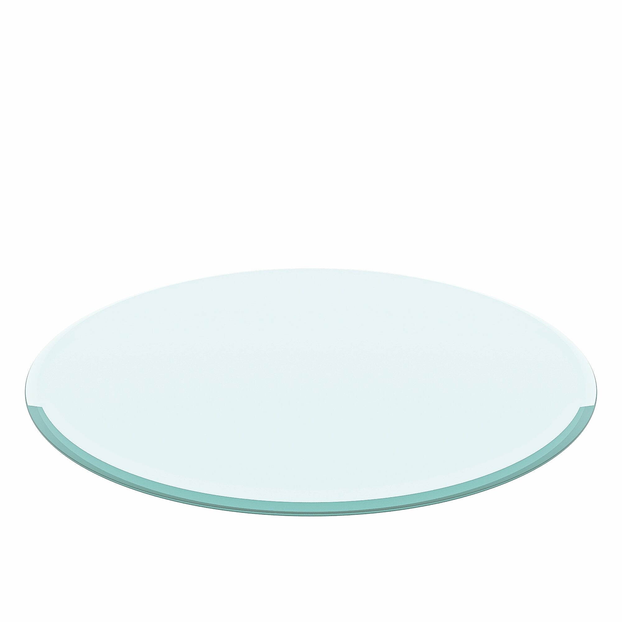 Dining Tables 36" Inch Round Tempered Glass Table Top Clear Glass 2/5 ...