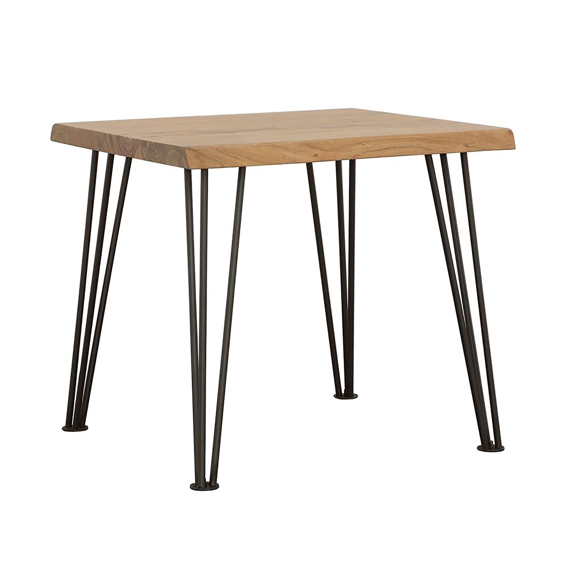 Dining Tables Natural and Matte Black End Table with Hairpin Leg,Coffee ...
