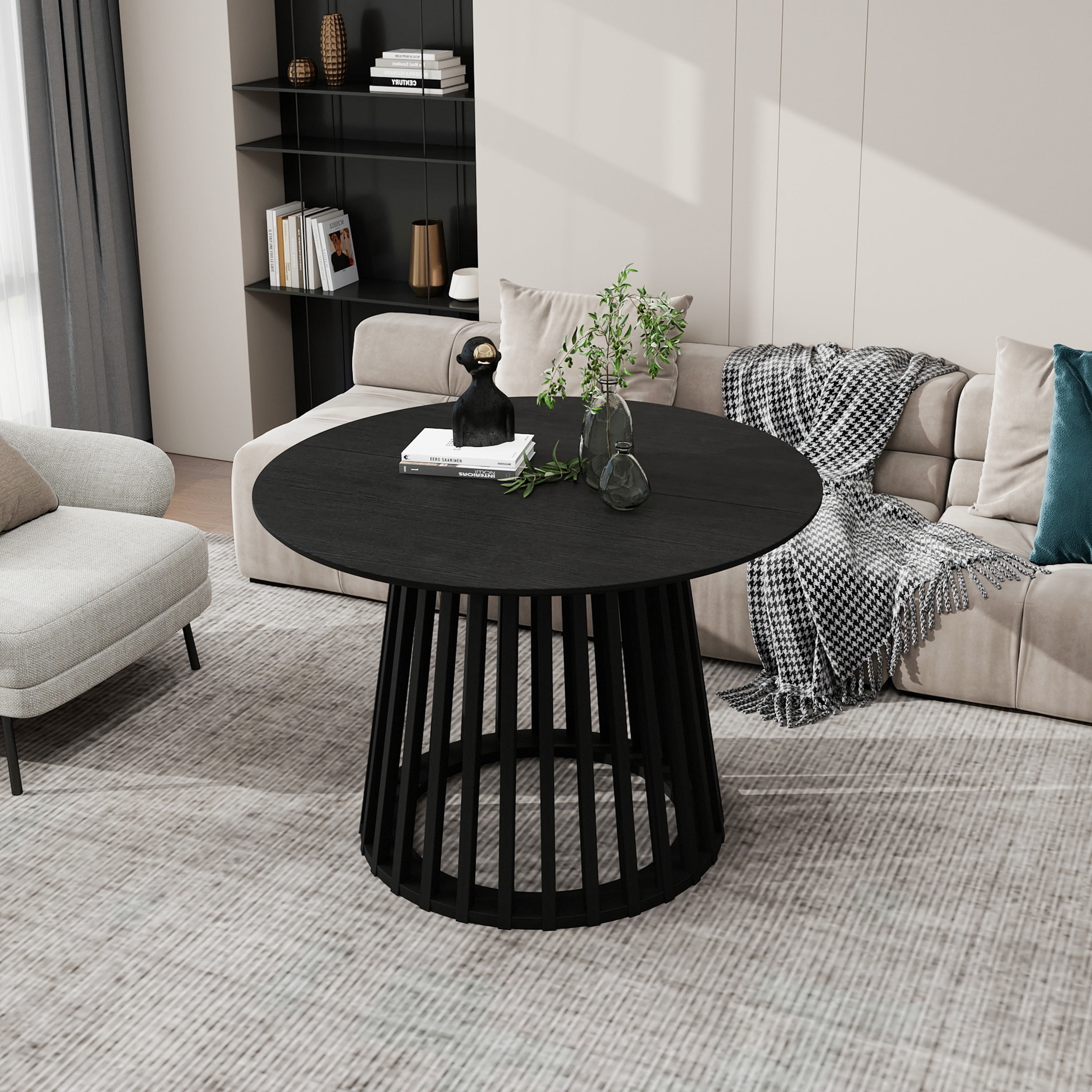 Dining Tables Round Coffee Table, Grille Molding, Suitable for Bedroom ...