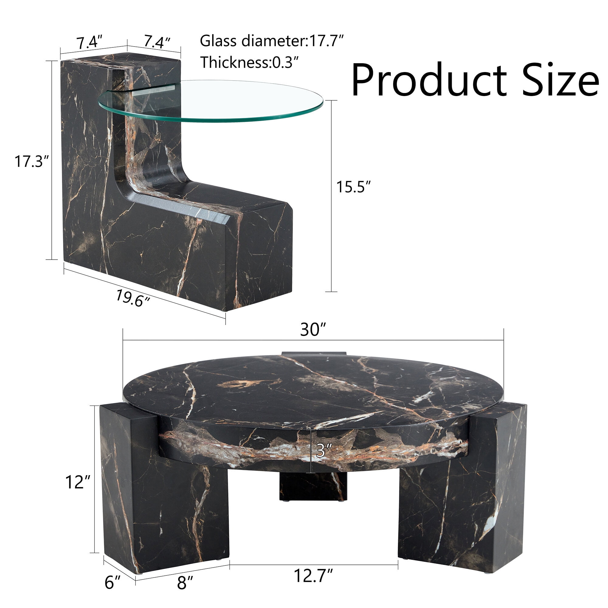 Dining Tables The detachable double-decker coffee table, the stylish ...