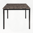 Counter Height Dining Table 40" Square, Metal Frame, Faux Marble Top ...