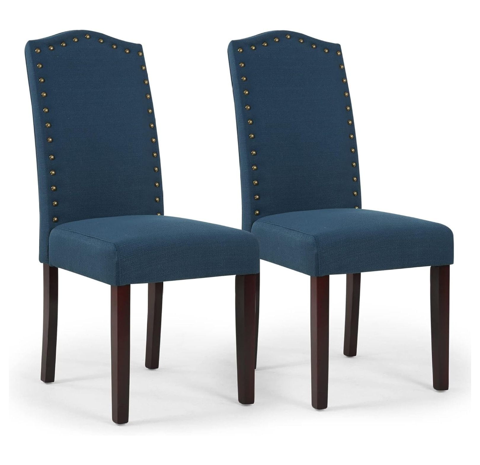 Dining chairs set of 2, High Back Fabric Upholstered Parsons Dining ...